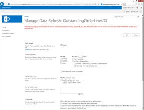 Setting PowerPivot Data Model Refresh Rates | Extending Dynamics AX